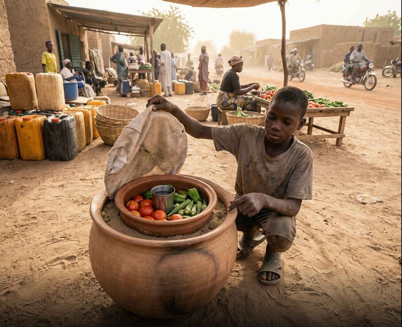Musa Builds Clay Fridge That Keeps Food